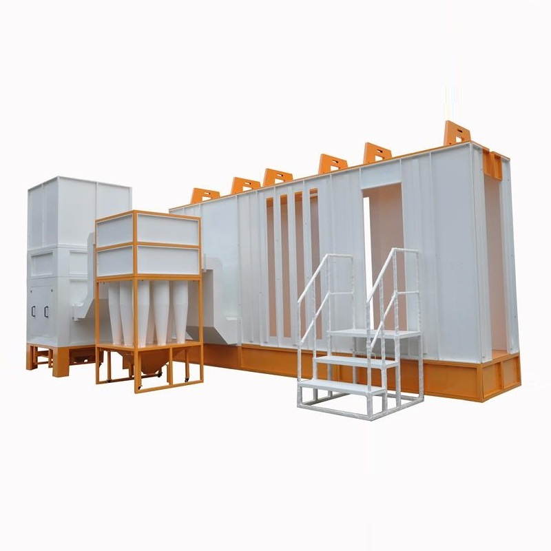 Multi-cyclone Powder Coating Booth, Fast Cleaning Automatic Powder ...
